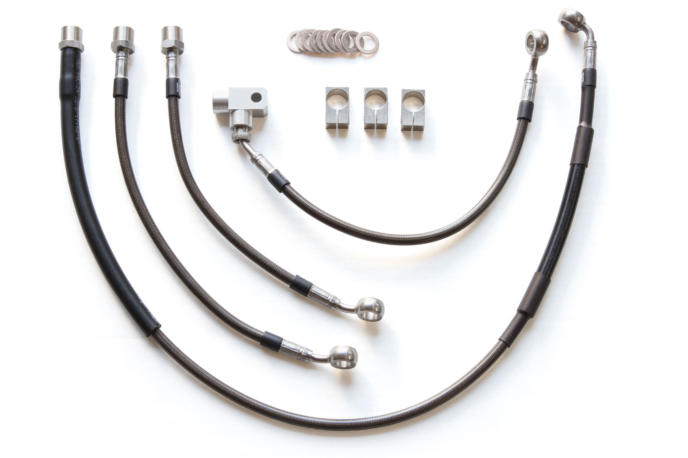 Steel braided brake line, rear, Yamaha Tenere 700 | red | blue | BL-SF-T700-H-BL-RO