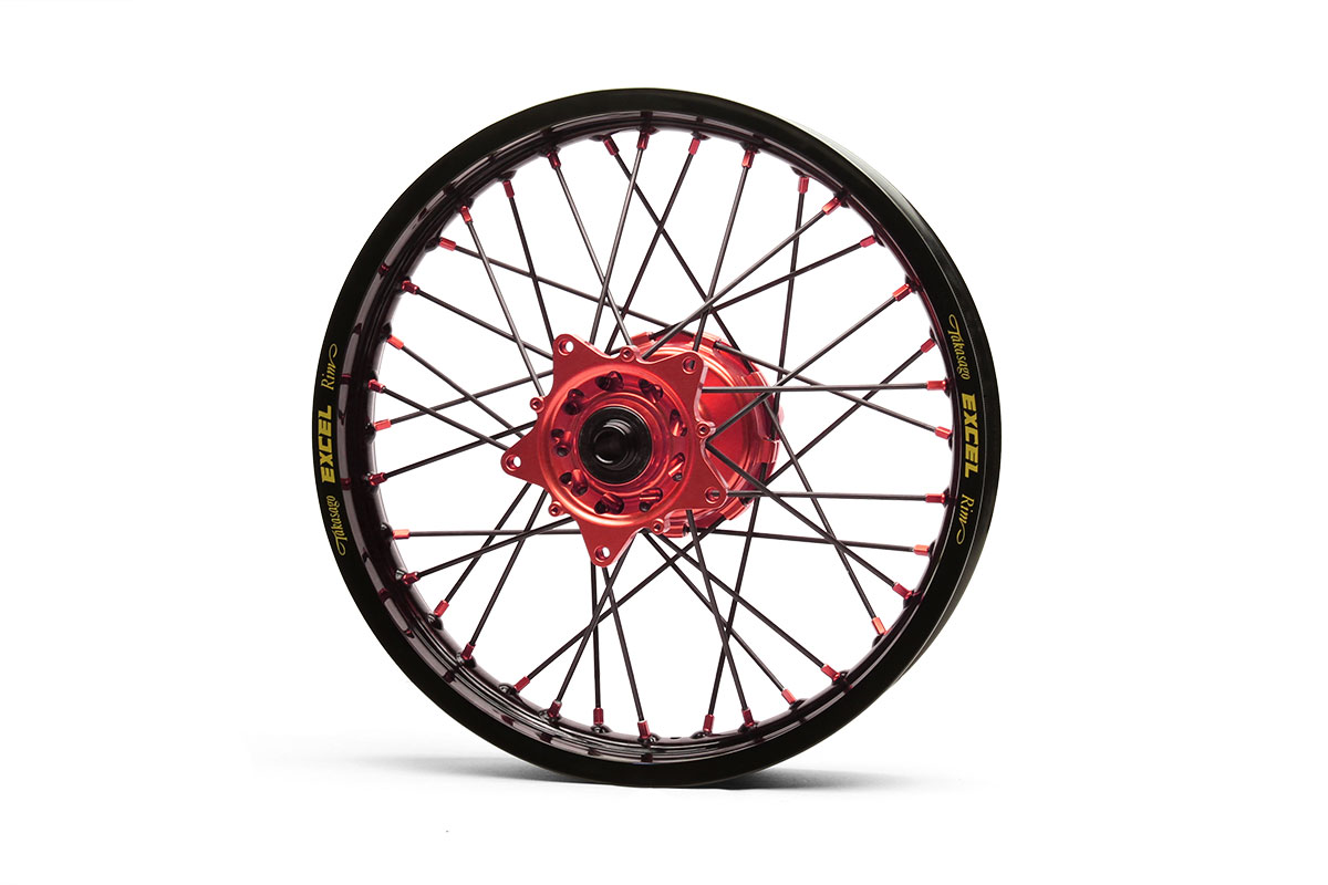 Haan rear wheel with high strength Excel rim Yamaha Tenere 700 | red | black | gold | black ...