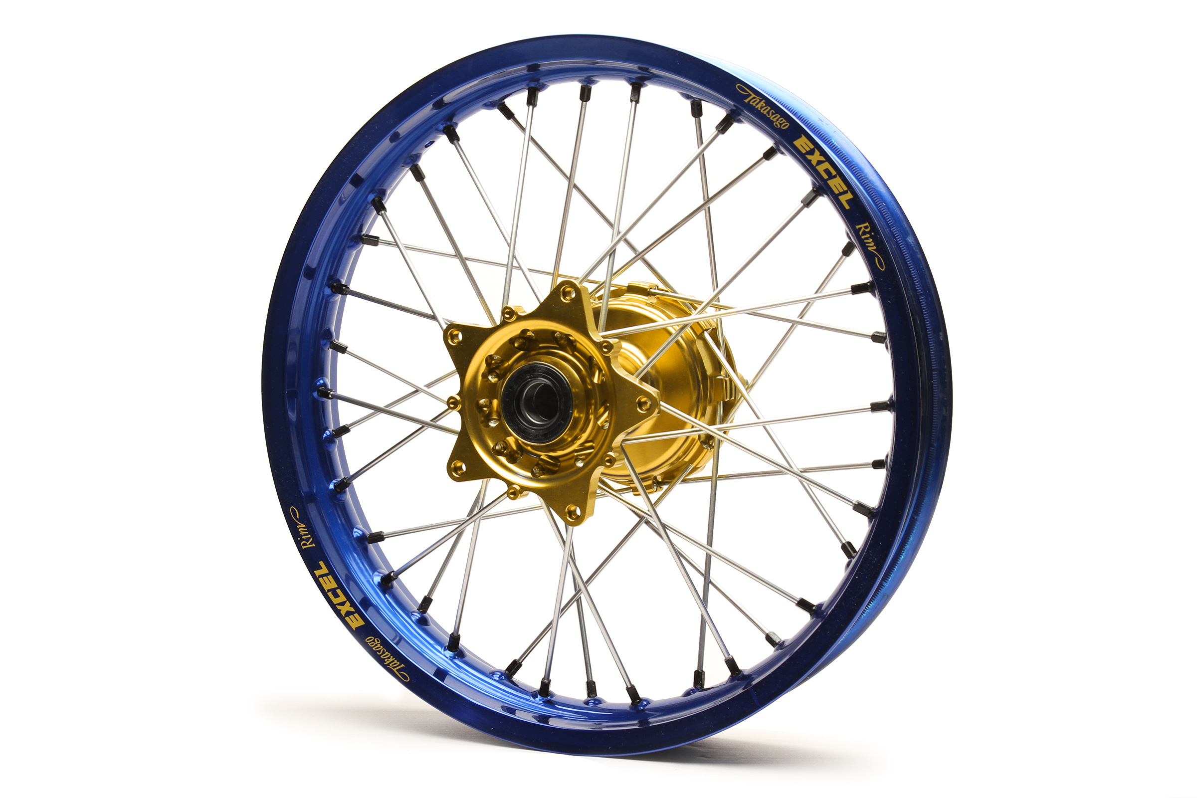 Haan rear wheel with high strength Excel rim 4.25x18 Yamaha Tenere 700 | gold | blue | red ...