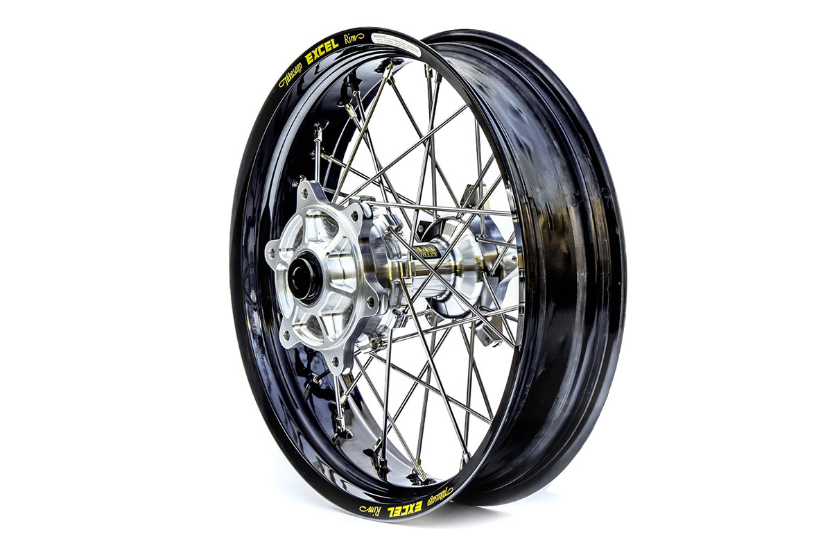 Haan rear wheel with high strength Excel rim Yamaha Tenere 700 | silver | black | red | black ...